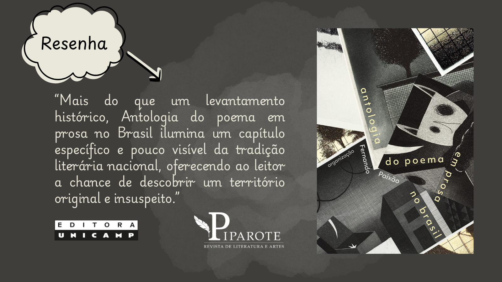 Revista Piparote divulga o livro “Antologia do poema em prosa no Brasil ...